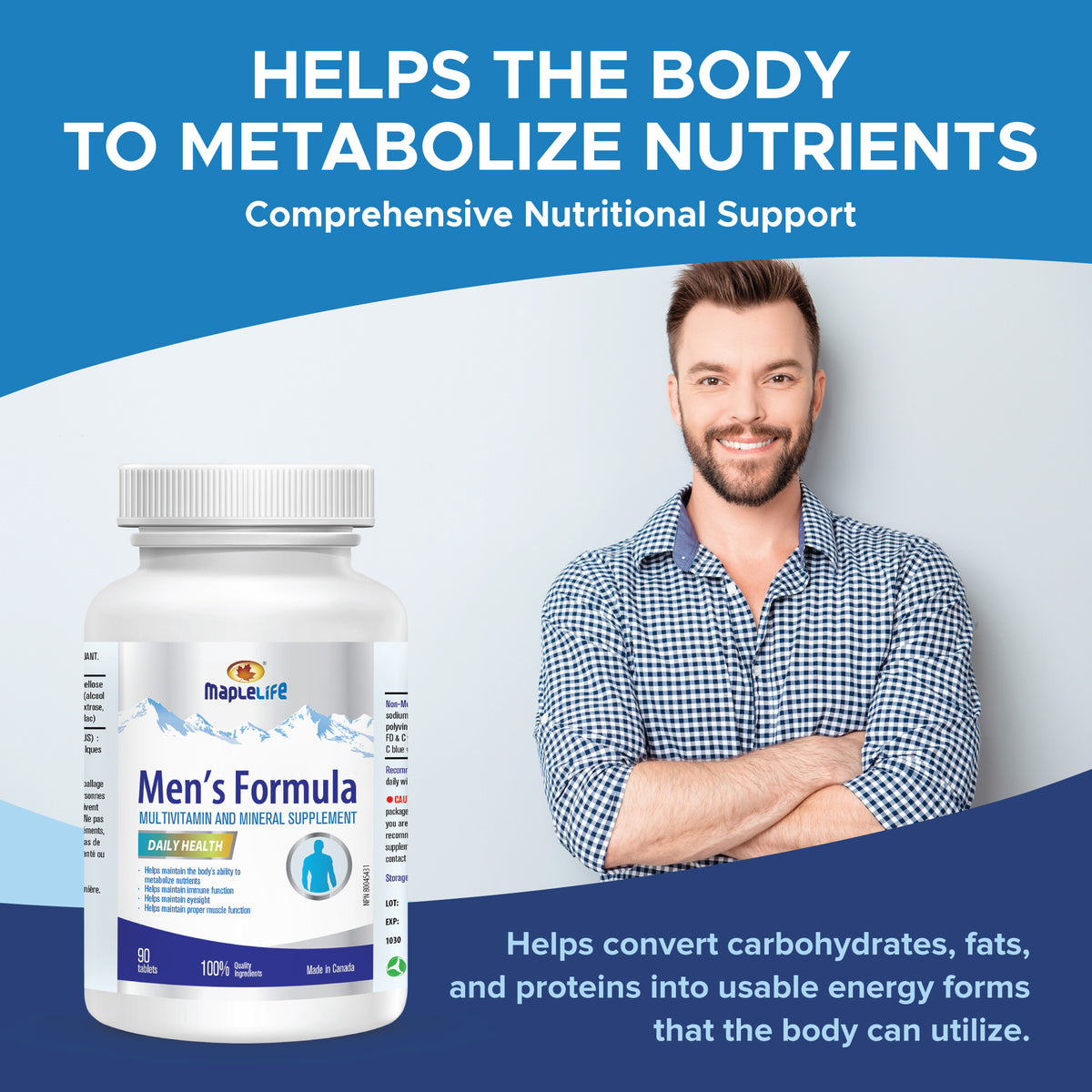 Men's Formula Multivitamin and Mineral Supplement 90 tablets ...