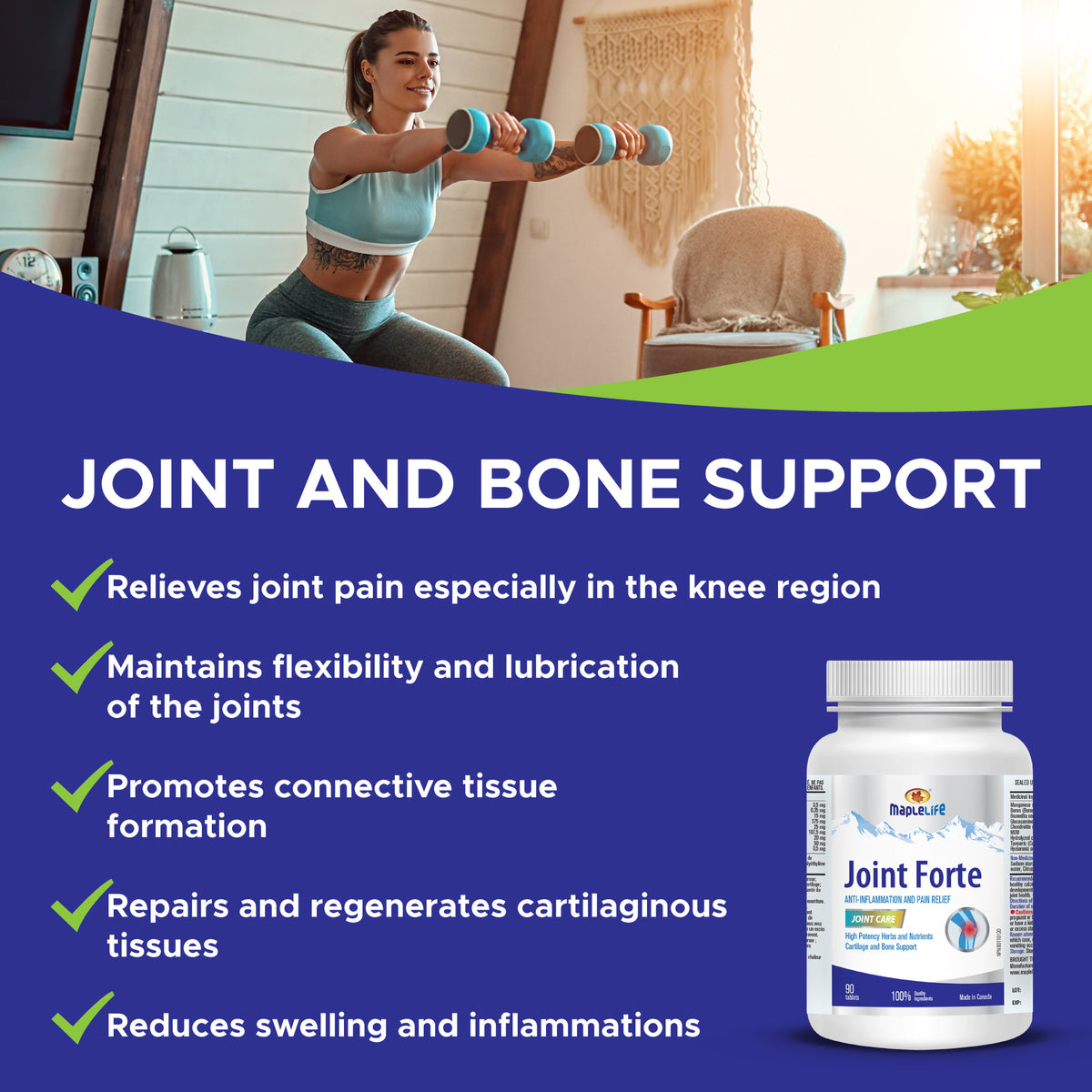 Maplelife Nutrition Joint Forte 90 Tablets joint pain relief ...