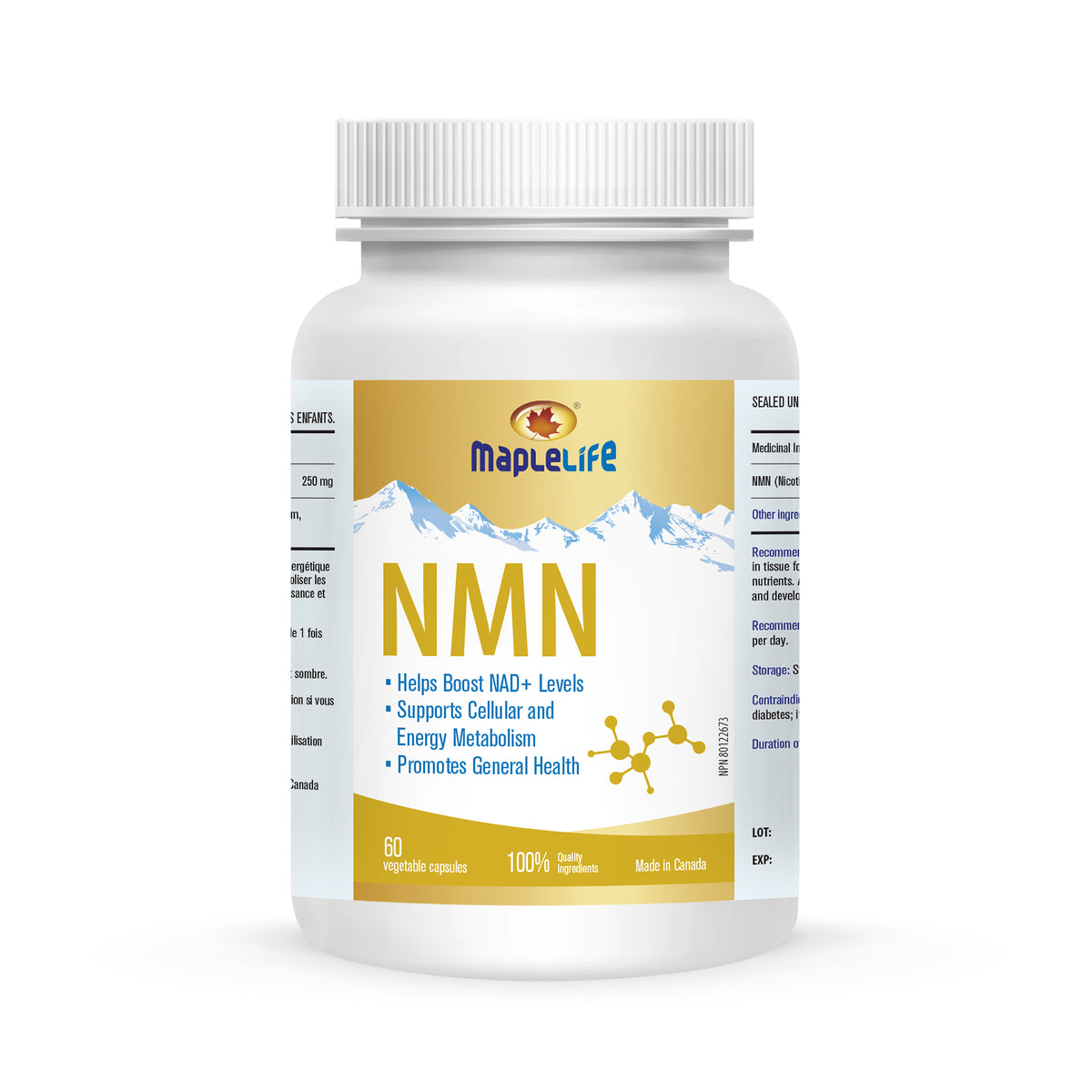 NMN 250 mg 60 Capsules – MapleLife Nutrition