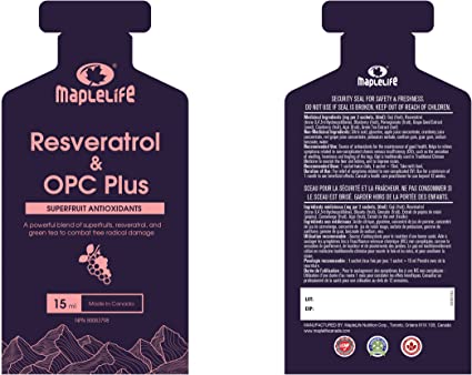 Resveratrol & OPC Plus15ml/30 Sachets – MapleLife Nutrition